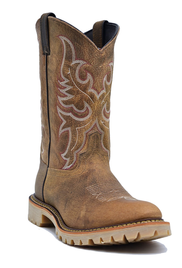 Bison Leather Western Boots with Air Ride Comfort | Round Toe | Made in ...